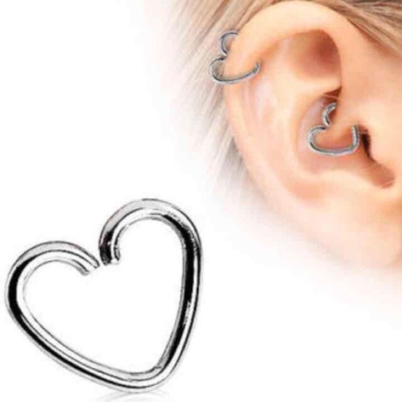 Jewelry | Cartilage Piercing Stainless Steel Heart Ring | Poshmark